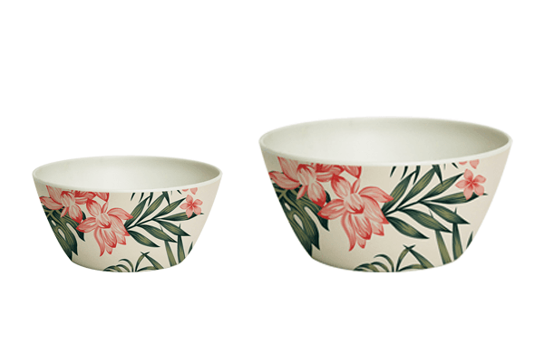 Custom reusable rpet bowls from Aveco recycled plastic supplier