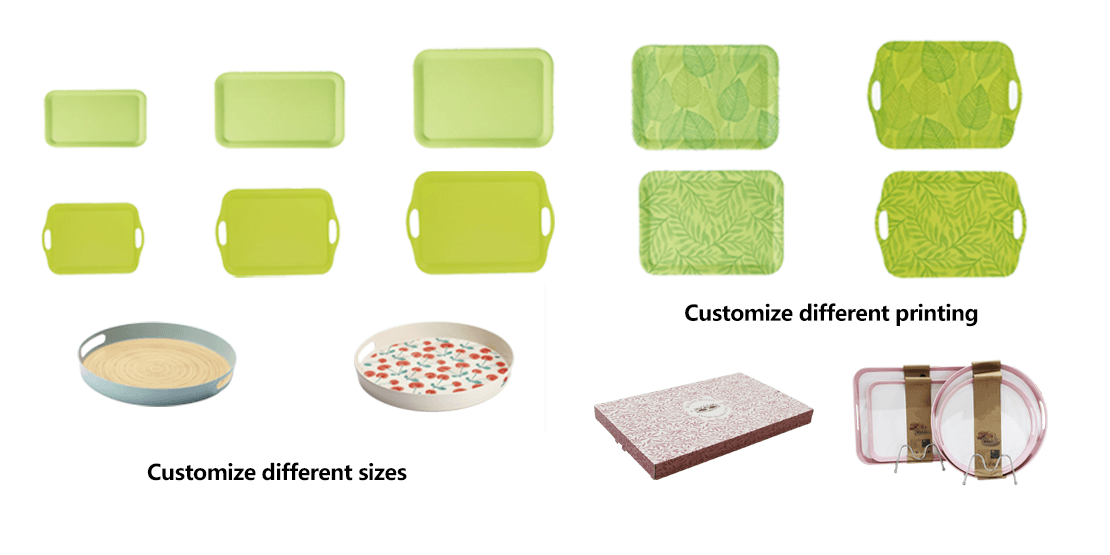 Custom reusable recycled pet plastic trays from China